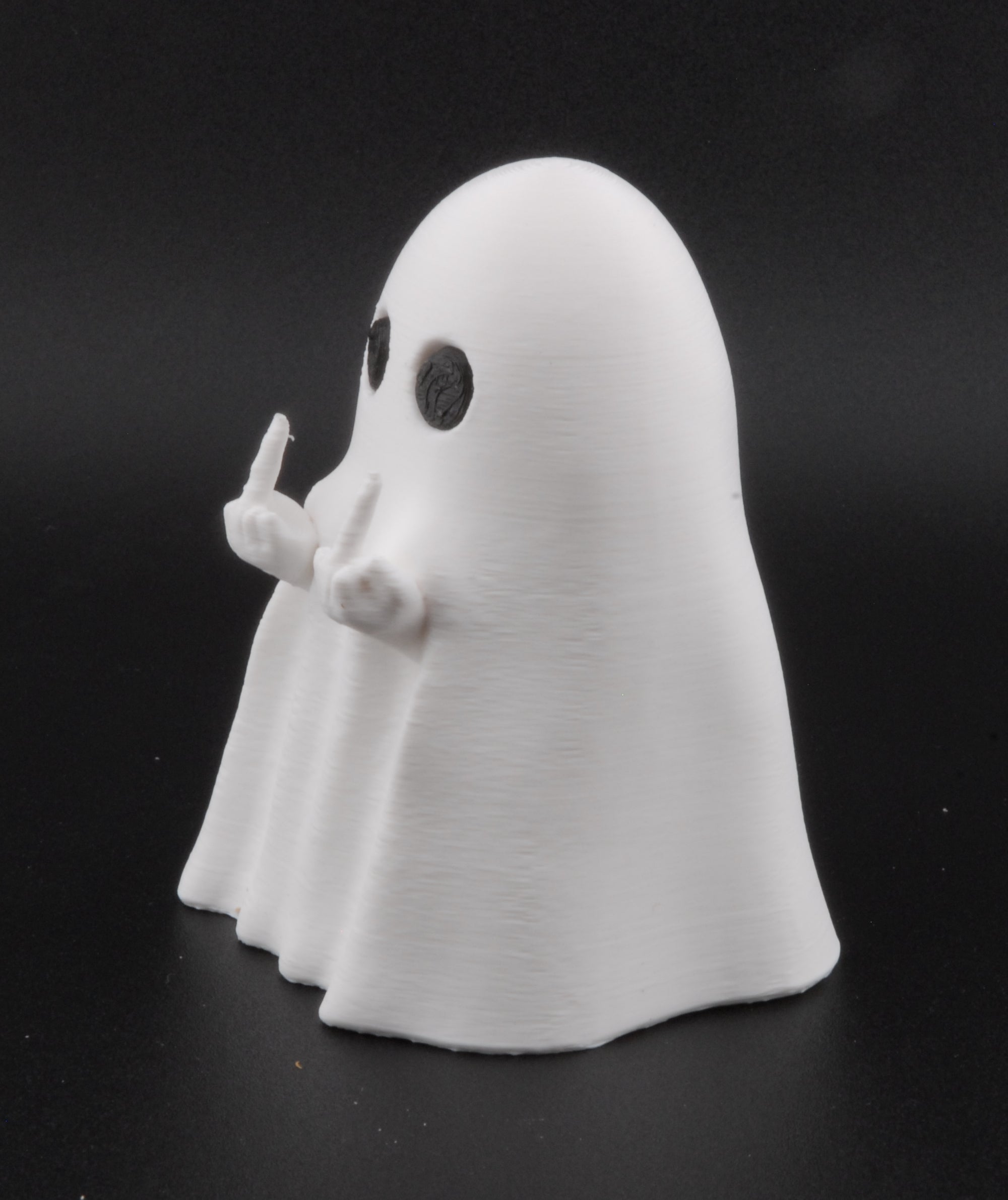 Funny Ghost Figurine – 3D Printed Halloween Decor | Solid Middle Finger ...