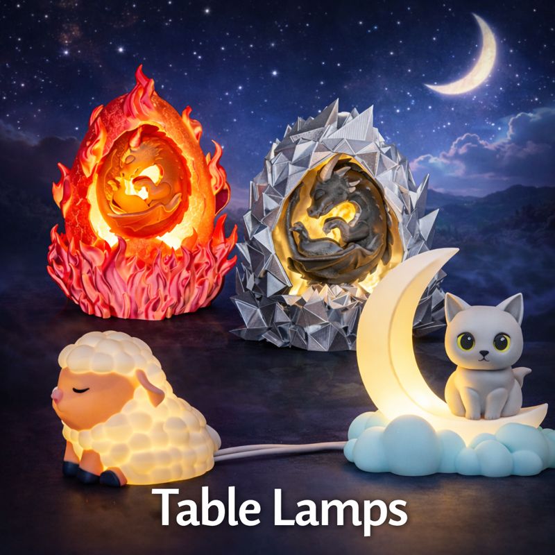 Table Lamps | 3D Printed Designs by Fusion Layer 3D